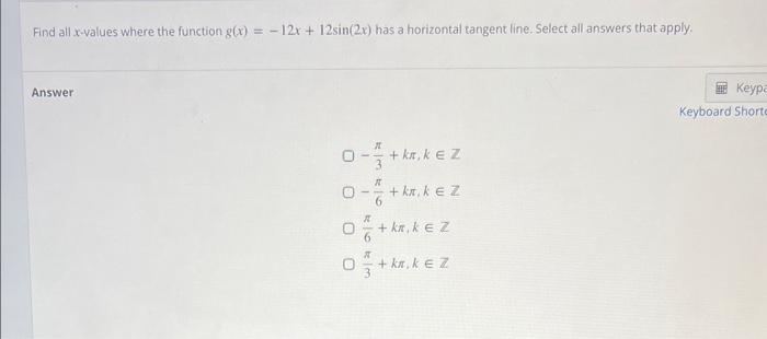 Solved Find all x-values where the function | Chegg.com