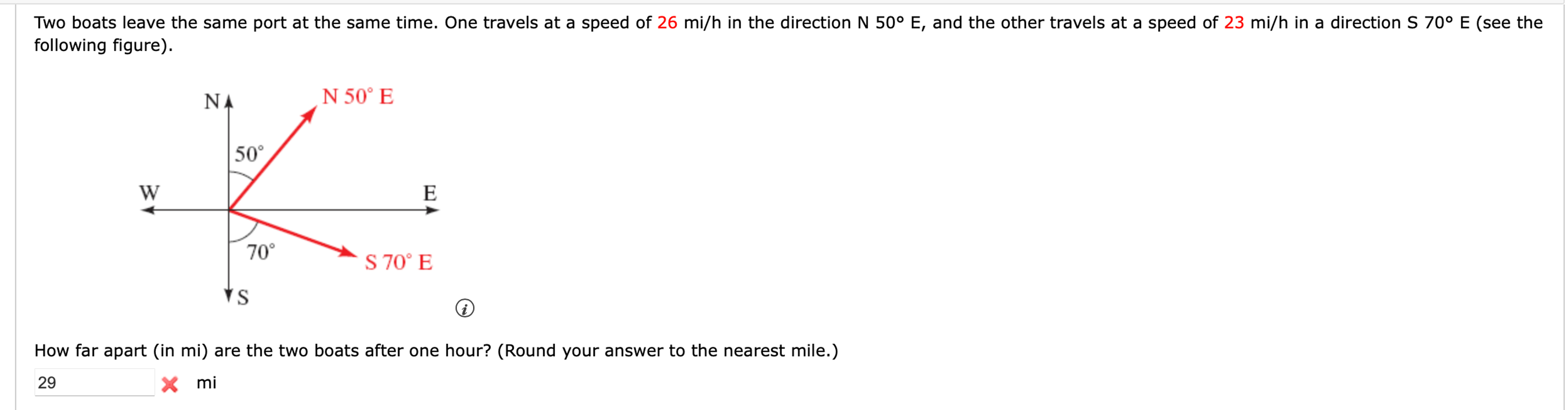 Solved Two boats leave the same port at the same time. One | Chegg.com