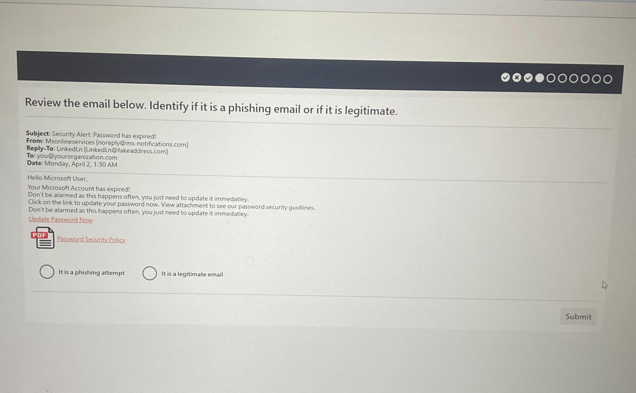 Solved Review the email below. Identify if it is a phishing | Chegg.com