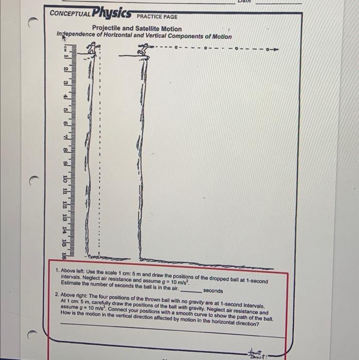 Solved intervals. Neglect air resistance and and araw the | Chegg.com