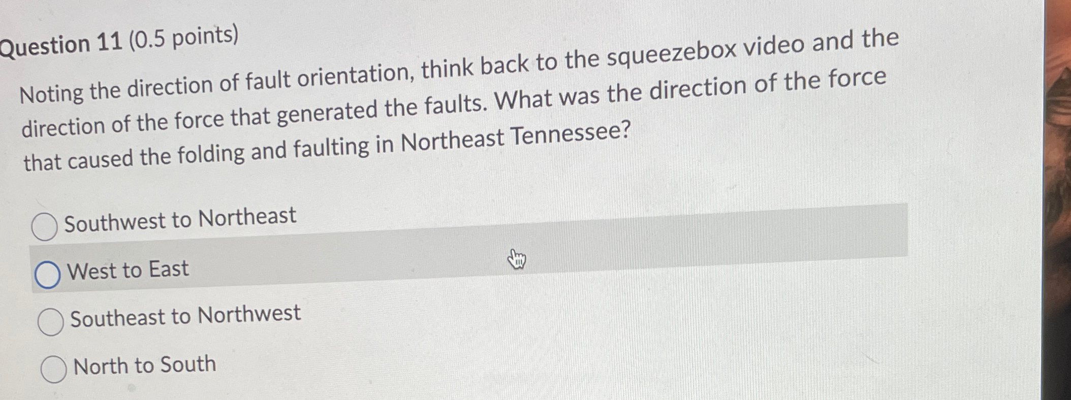 Solved Question 11 (0.5 ﻿points)Noting the direction of | Chegg.com