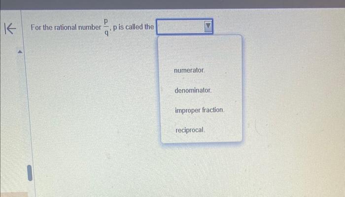Solved For the rational number qp,p is called the | Chegg.com