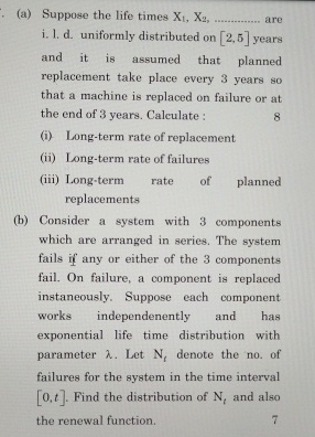 Solved (a) ﻿Suppose the life times x1,x2, q, ﻿are i. 1. ﻿d. | Chegg.com