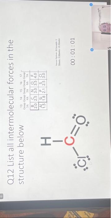 Solved Q12 List all intermolecular forces in the structure | Chegg.com