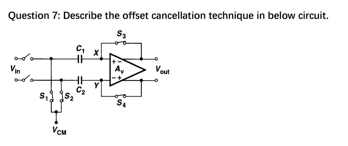 Solved Question 7 Describe The Offset Cancellation