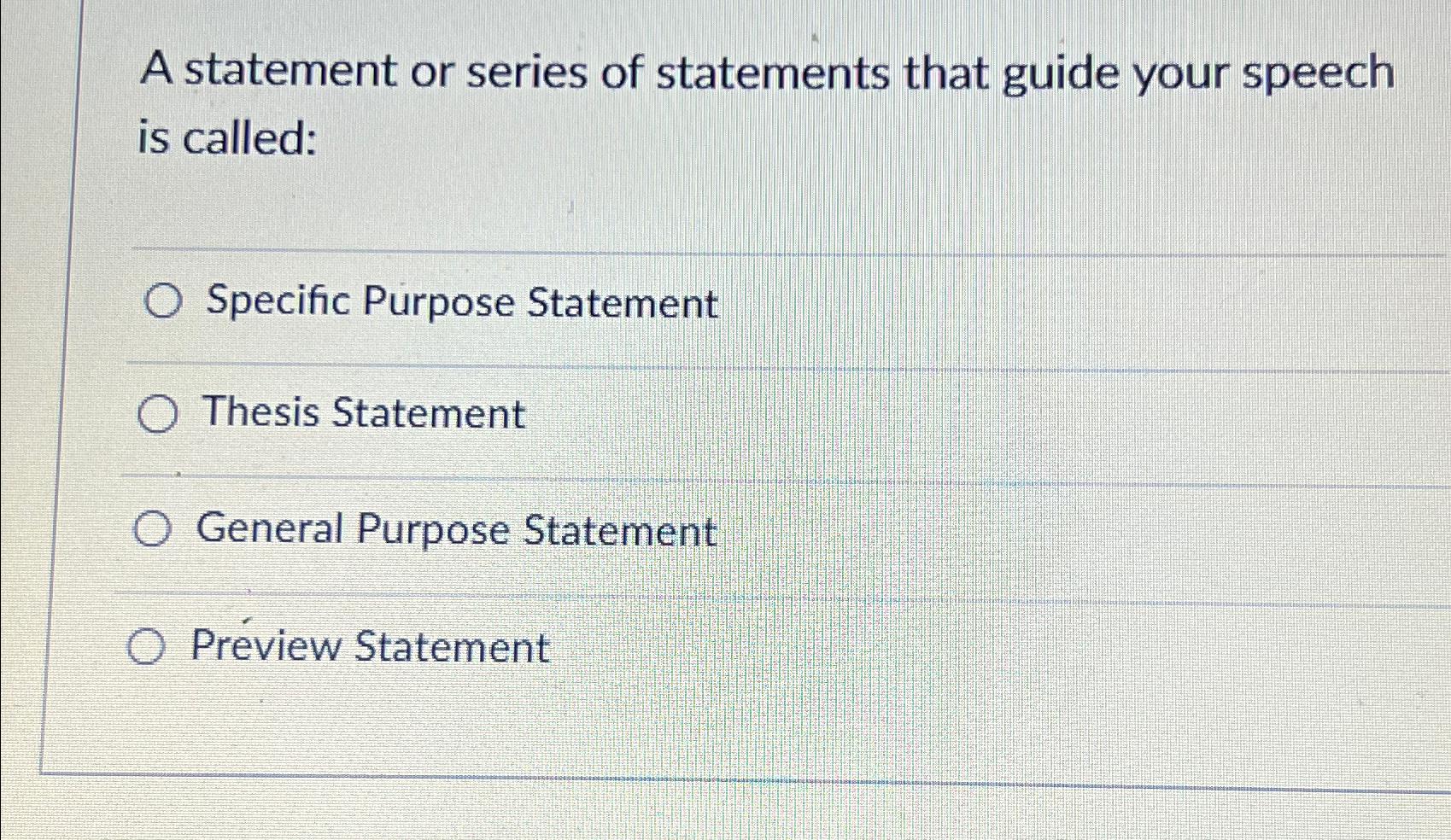 Solved A statement or series of statements that guide your | Chegg.com
