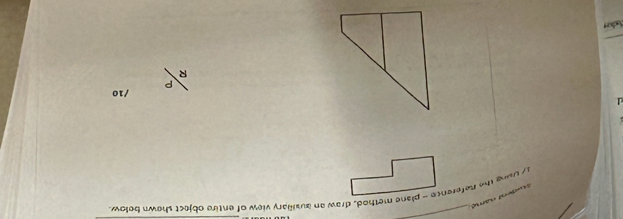 Solved by an EXPERT Using the reference plane method draw an auxillary | Chegg.com