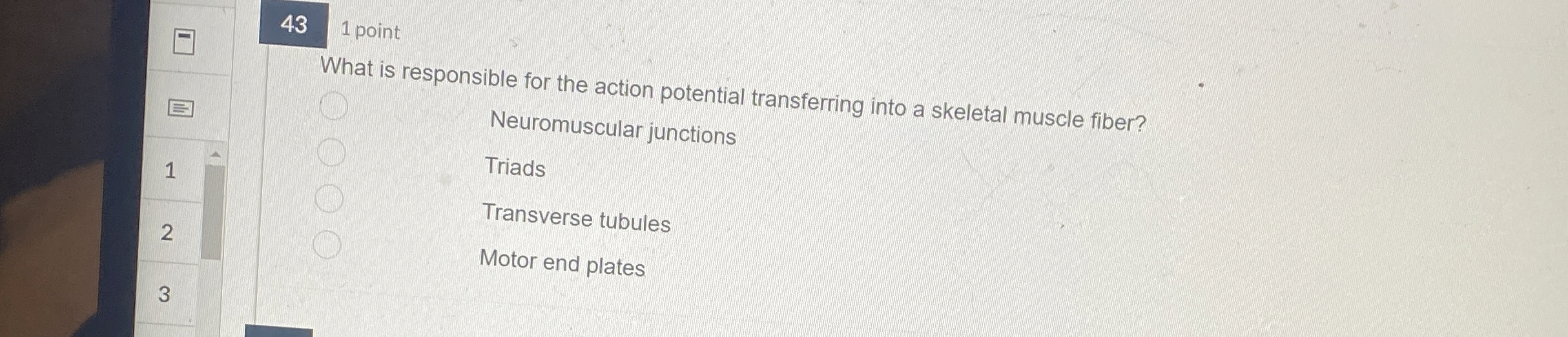 Solved 431 ﻿pointWhat is responsible for the action | Chegg.com