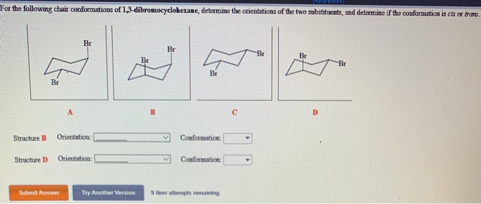 Solved For the following chair conformations of | Chegg.com