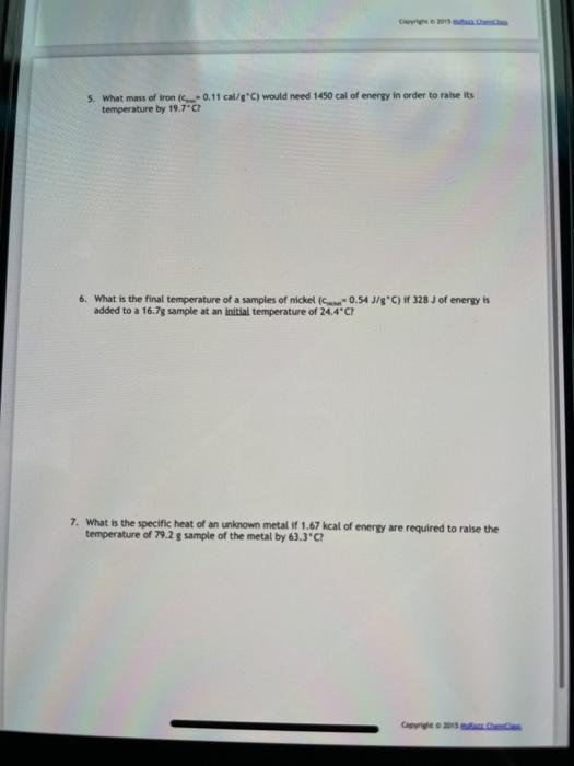 Solved Date: Name: Class period: Unit: Thermochemistry | Chegg.com