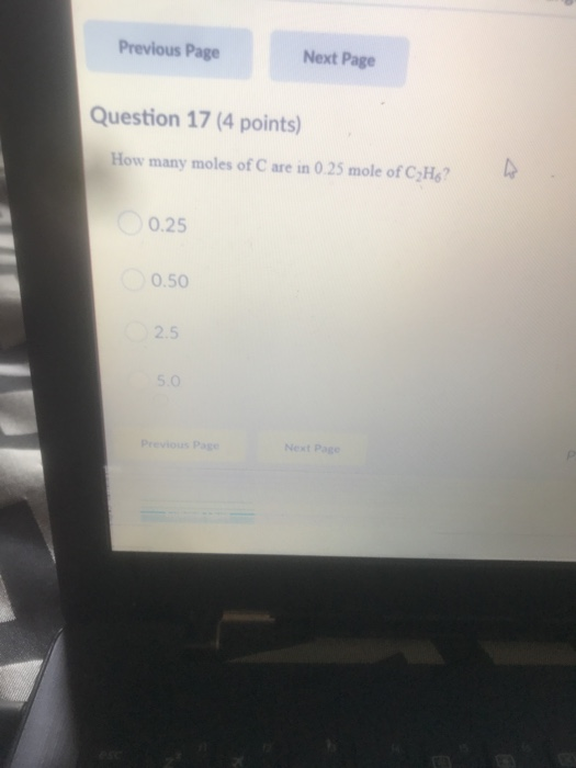 Solved Previous Page Next Page Question 17 (4 points) How | Chegg.com