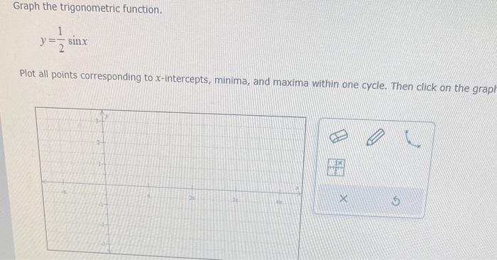 Solved Graph the trigonometric function. y=21sinx Plot all | Chegg.com