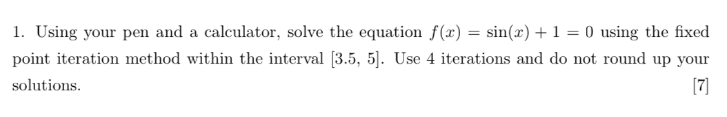 Solved Using your pen and a calculator, solve the equation | Chegg.com