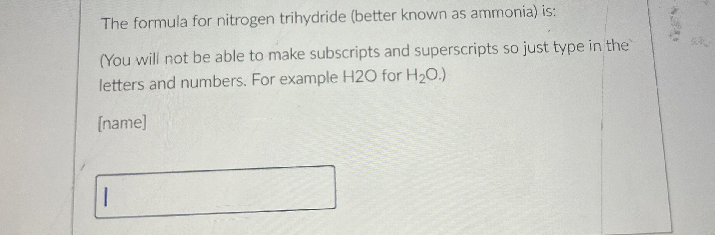 Solved The formula for nitrogen trihydride (better known as | Chegg.com