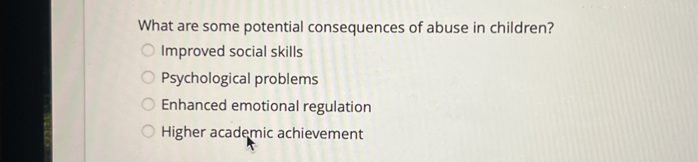 Solved What are some potential consequences of abuse in | Chegg.com