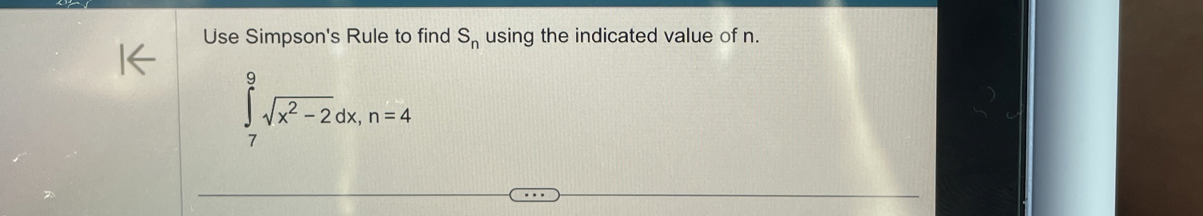 Solved Use Simpson's Rule to find Sn ﻿using the indicated | Chegg.com