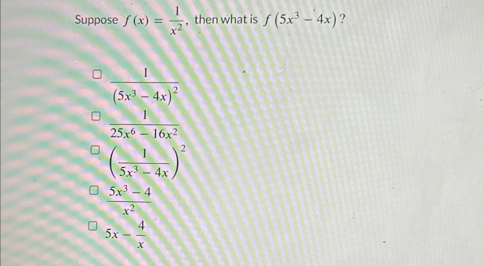 Solved Suppose f(x)=1x2, ﻿then what is | Chegg.com