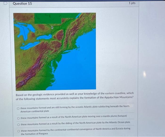 Solved Based on the geologic evidence provided as well as | Chegg.com