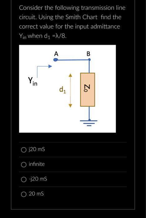 Solved Consider the following transmission line circuit. | Chegg.com