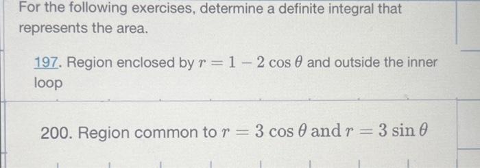 Solved For the following exercises, determine a definite | Chegg.com