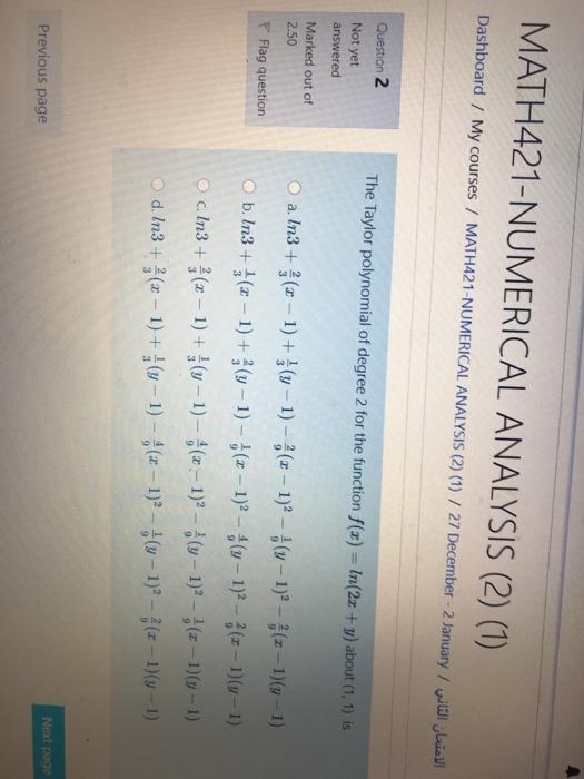 Solved MATH421-NUMERICAL ANALYSIS (2) (1) Dashboard / My | Chegg.com