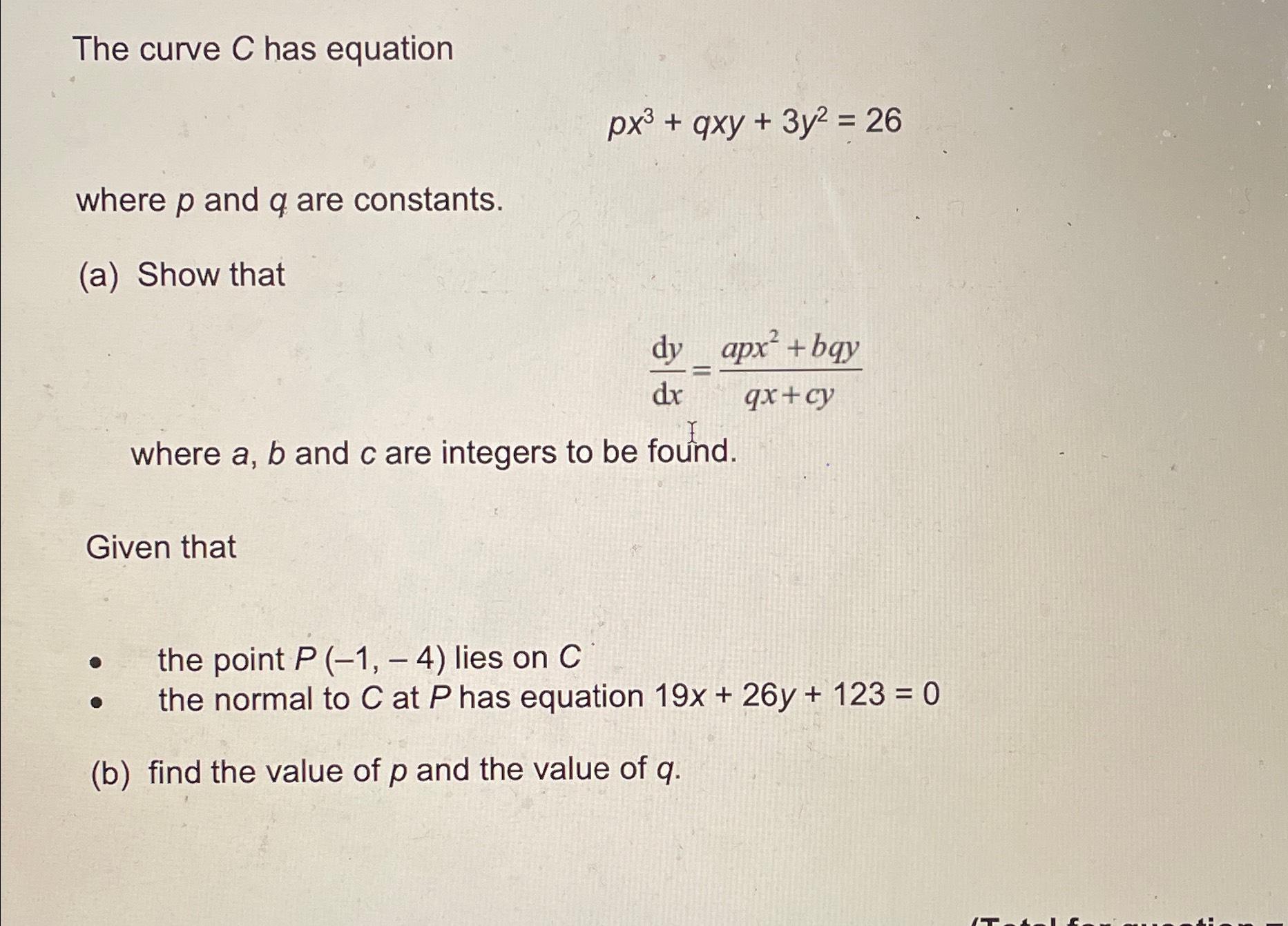 Solved Given thatthe point P(-1,-4) ﻿lies on Cthe normal to | Chegg.com