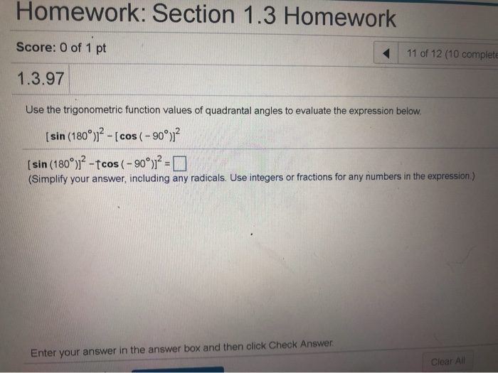 Solved Homework Section 1 3 Homework Score 0 Of 1 Pt 11 Of