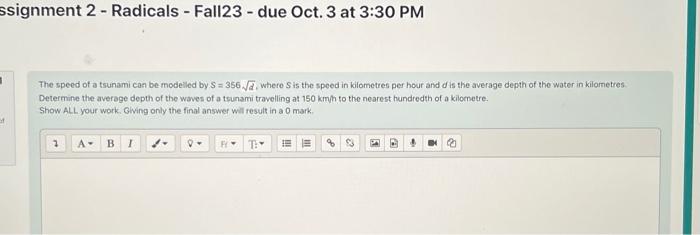 Solved ssignment 2 - Radicals - Fall23 - due Oct. 3 at 3:30 | Chegg.com Solved ssignment 2 - Radicals - Fall23 - due Oct. 3 at 3:30 | Chegg.com