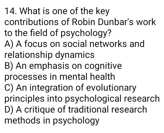 Solved What is one of the key contributions of Robin | Chegg.com