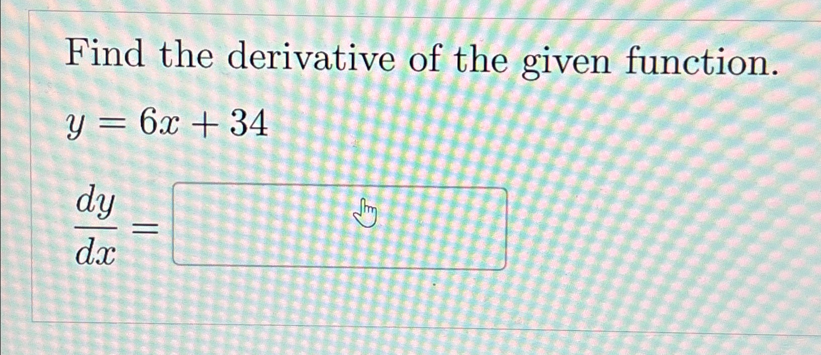 Solved Find the derivative of the given | Chegg.com