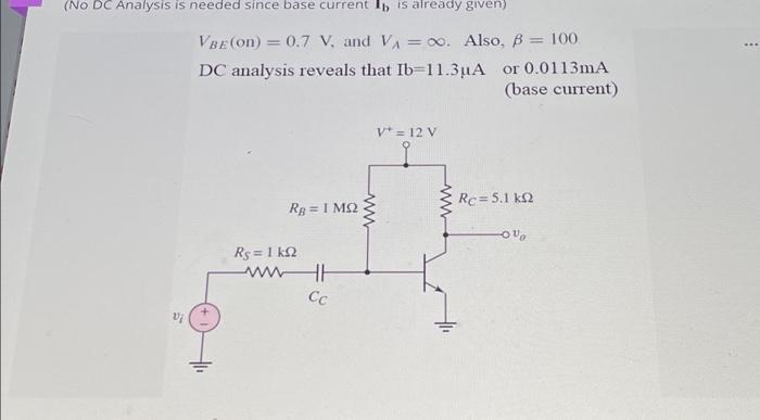 Solved All transistor parameters and base current Ib is | Chegg.com