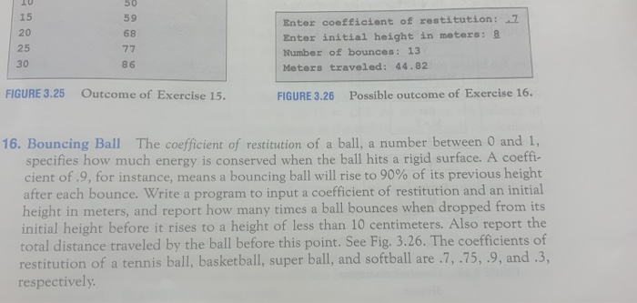 Solved 16. Bouncing Ball The coefficient of restitution of a | Chegg.com