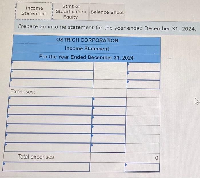 Solved 1. Prepare an income statement for the year ended | Chegg.com