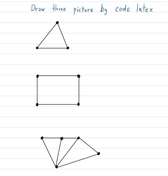 Solved Draw three picture by code latex | Chegg.com