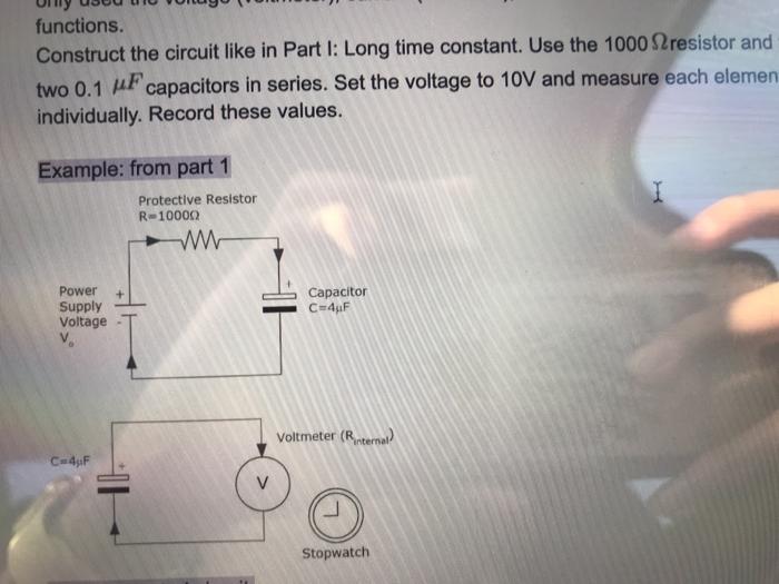 Solved Part III. Capacitors in Series (multimeter functions) | Chegg.com