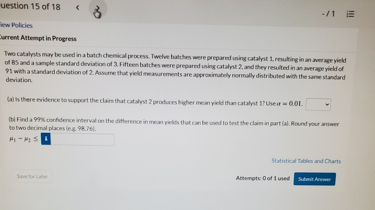 Solved uestion 15 of 18