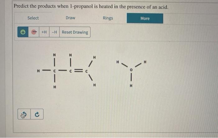 Solved Predict the products when 1-propanol is heated in the | Chegg.com