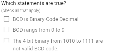 Solved Which statements are true?(check all that apply)BCD | Chegg.com