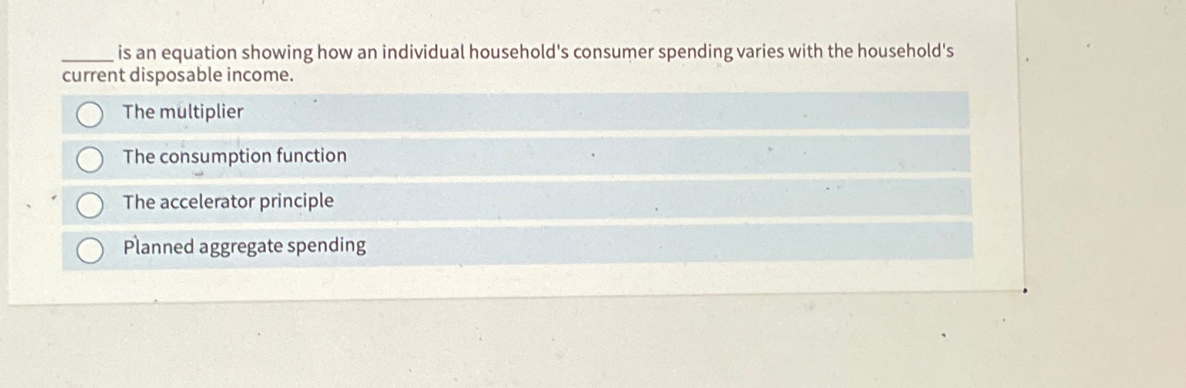 Solved is an equation showing how an individual household's | Chegg.com