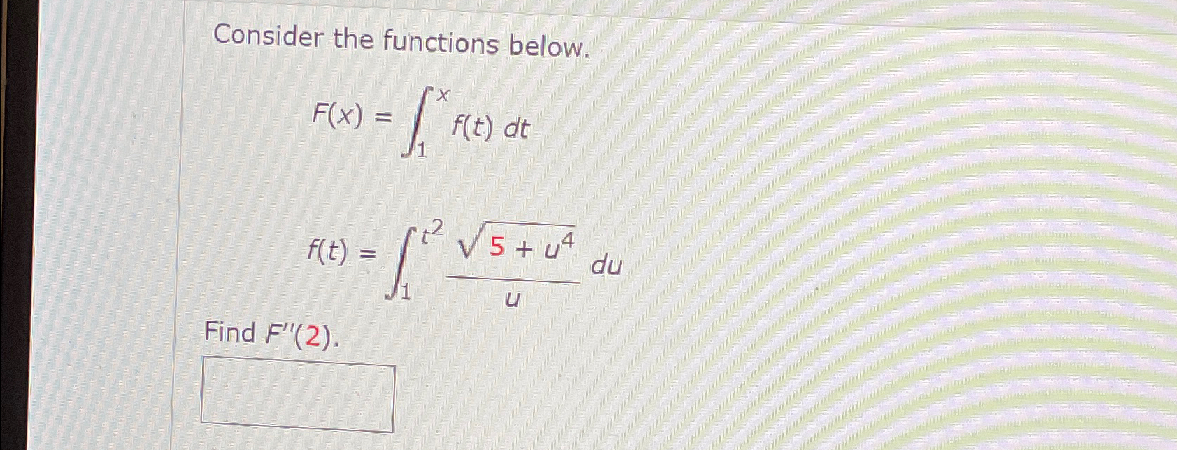 Solved Consider the functions | Chegg.com