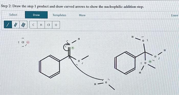 Solved tep 2: Draw the step 1 product and draw curved arrows | Chegg.com