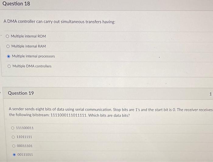 Solved A DMA controller can carry out simultaneous transfers | Chegg.com