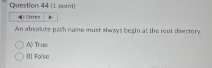 Solved All files in a single-level directory must have | Chegg.com
