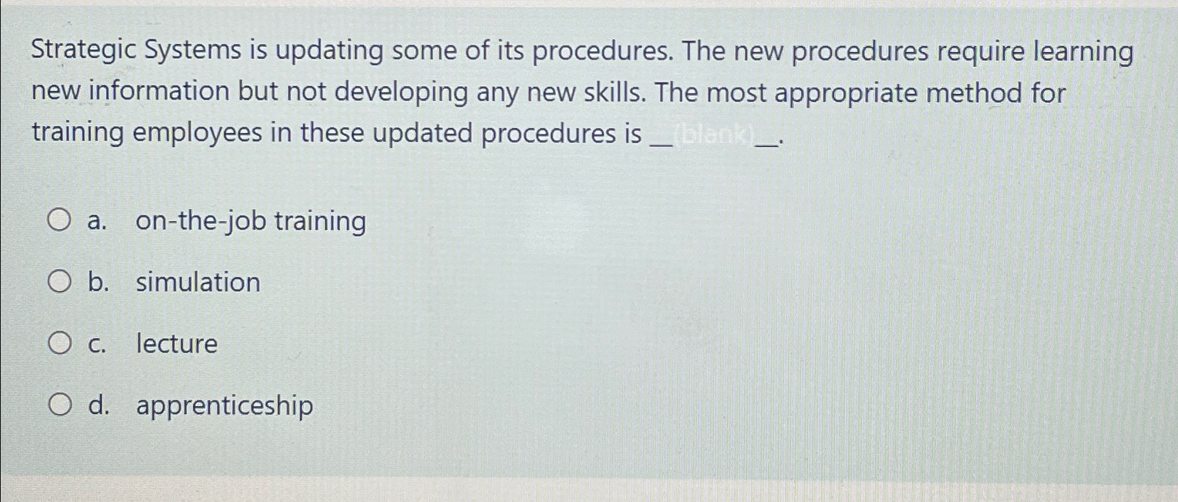 Strategic Systems is updating some of its procedures. | Chegg.com