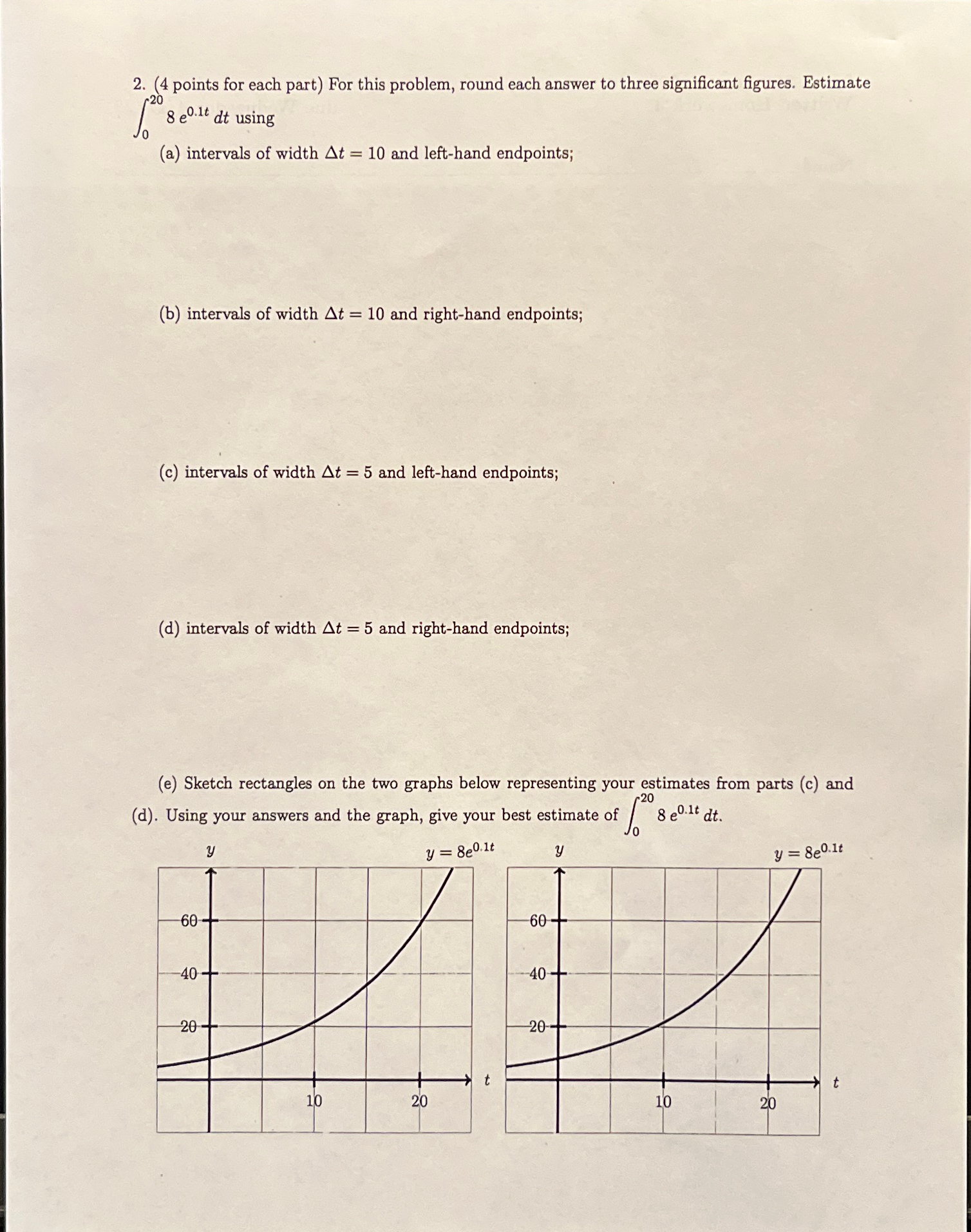 Solved (4 ﻿points for each part) ﻿For this problem, round | Chegg.com