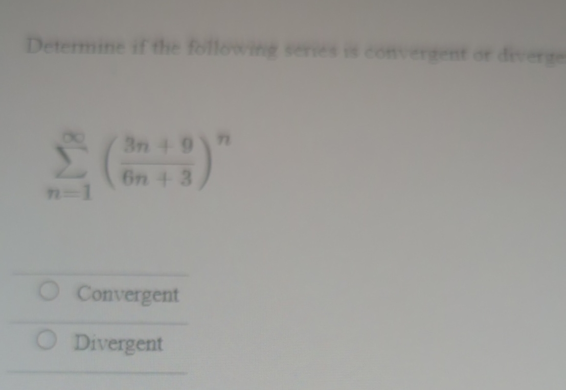 Solved Determine if the following series is convergent or | Chegg.com