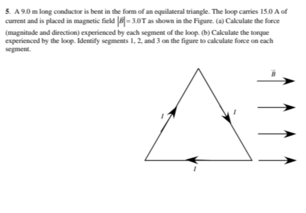 Solved A 9.0 ﻿m long conductor is bent in the form of an | Chegg.com