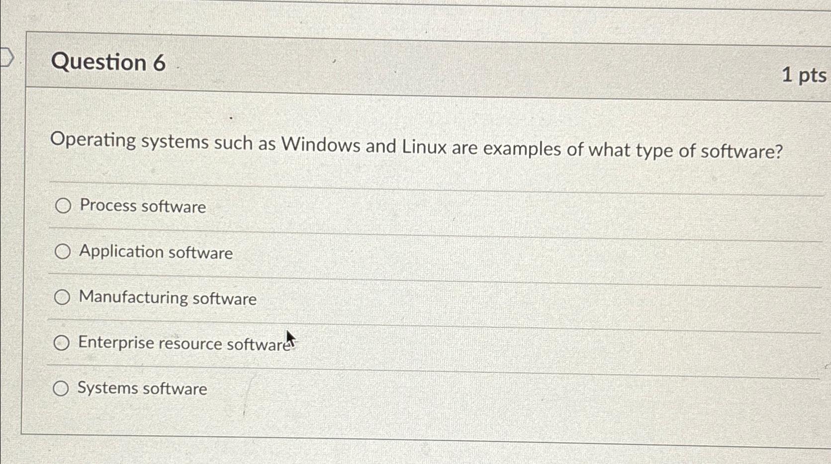 Solved Question 61ptsOperating systems such as Windows and | Chegg.com