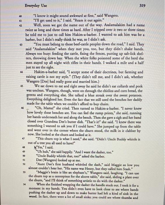 Alice Walker (b. 1944) Everyday Use Walker's Pulitzer | Chegg.com