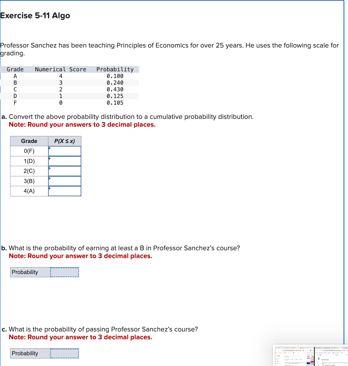 Solved Professor Sanchez has been teaching Principles of | Chegg.com